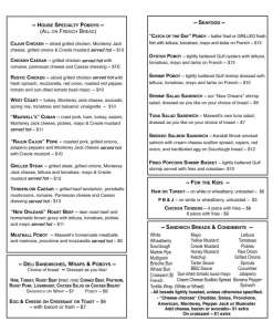 Deli Menu - Maxwell's Market