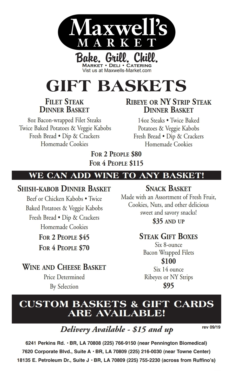 Gift Baskets - Maxwell's Market