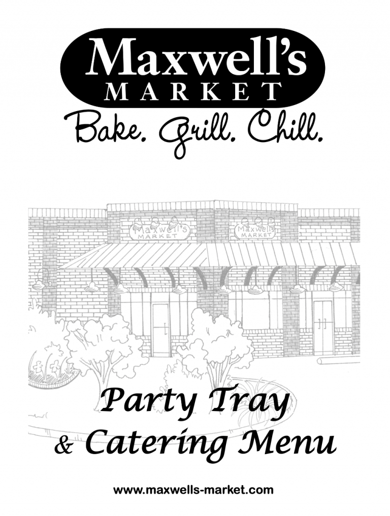 Party Tray And Catering Menus – Maxwell's Market