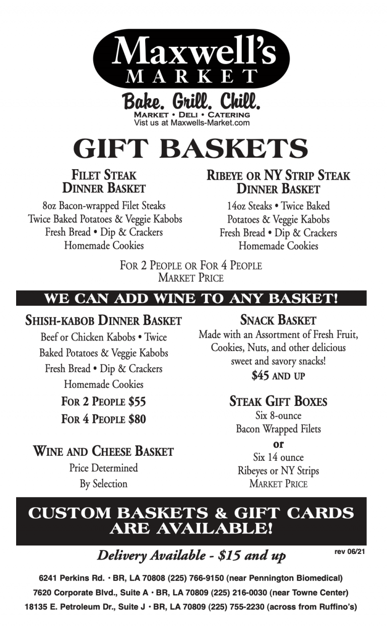 Gift Baskets – Maxwell's Market